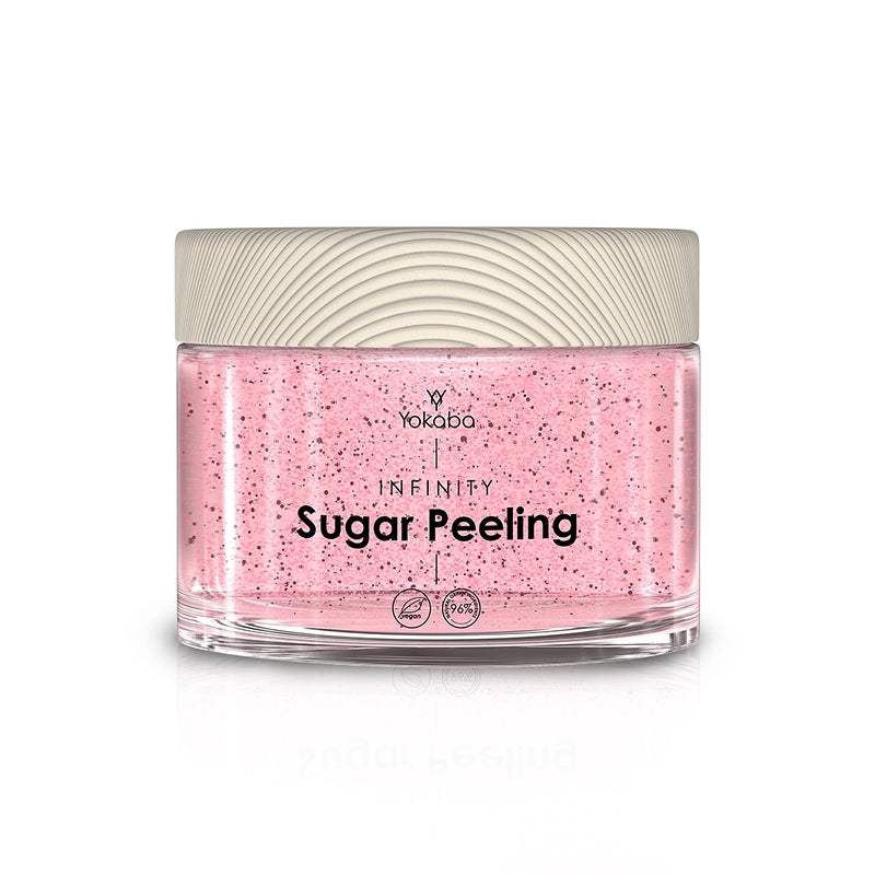 Vegan scrub σώματος με κόκκους από μαύρη ζάχαρη και φραγκοστάφυλο - IN